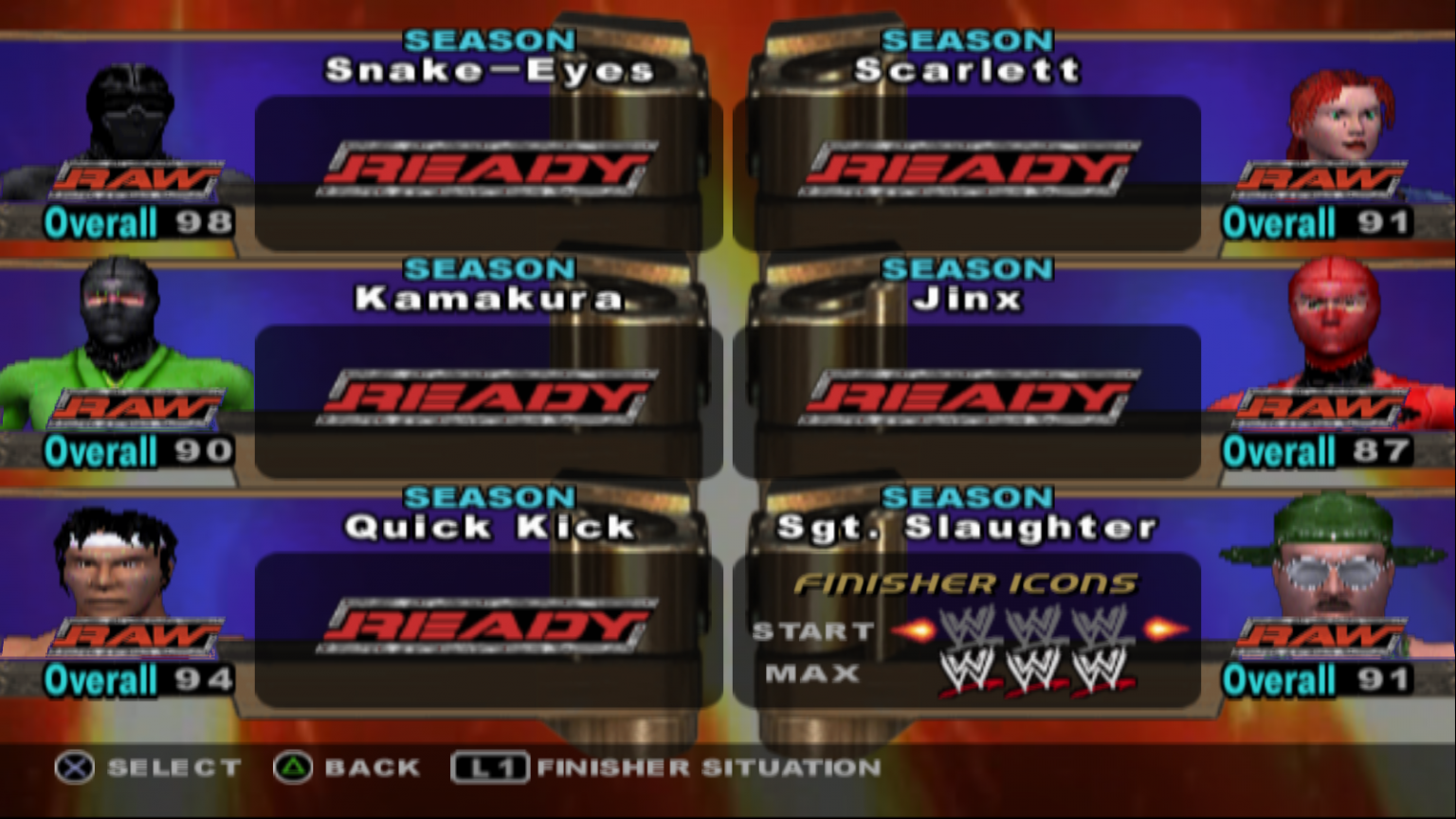 32 Fictional Characters CAWs For WWE SmackDown vs Raw - SafeROMs