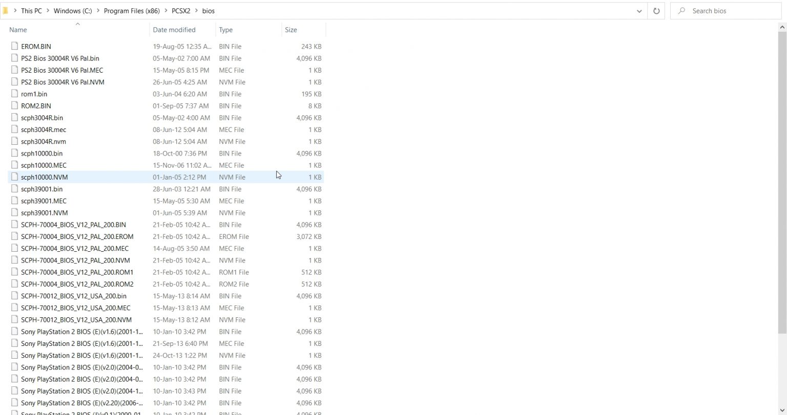 PS2 BIOS File For PCSX2 (2022) - SafeROMs