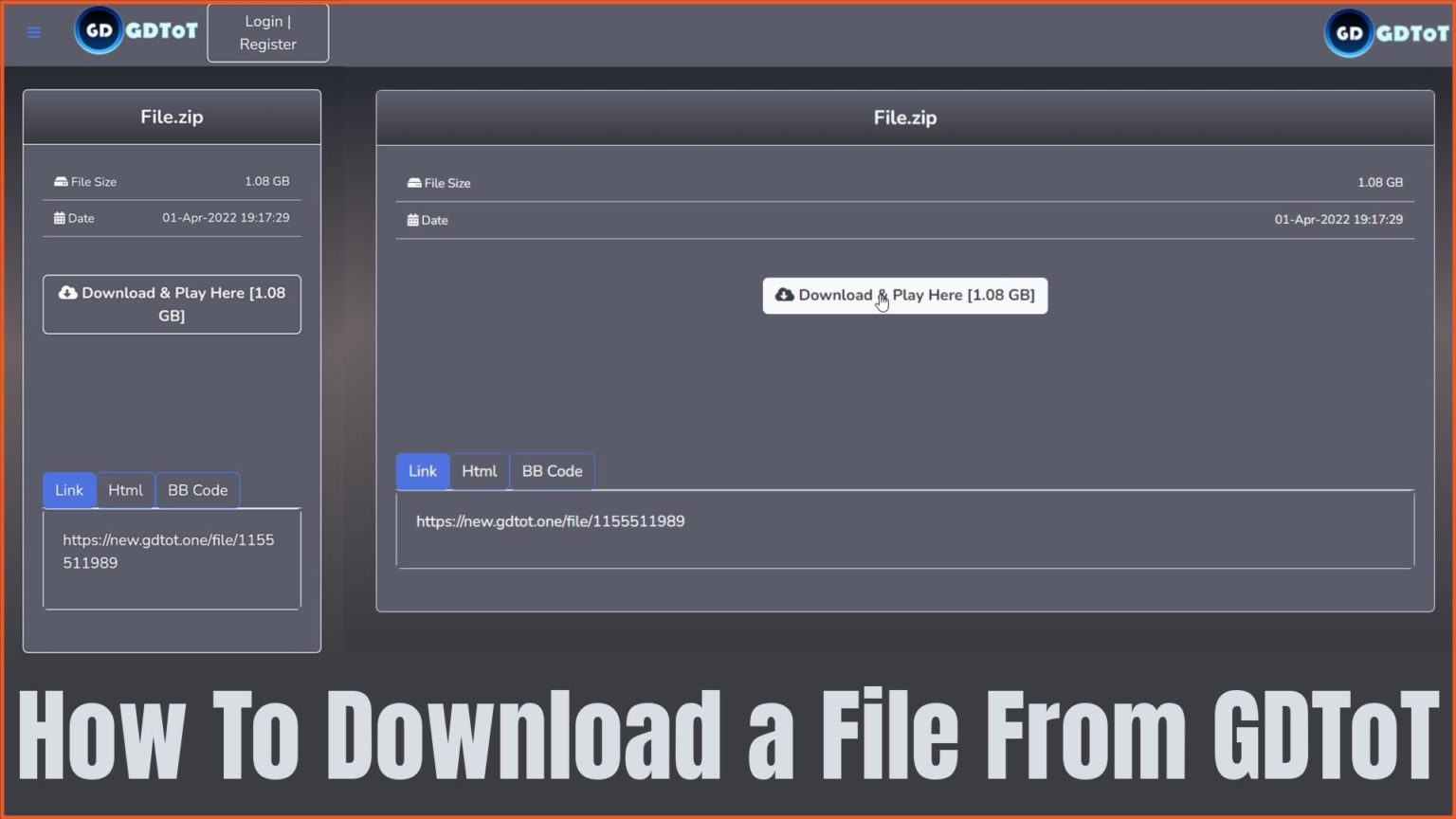 How To Download a File From GDToT on Android and Computer - SafeROMs